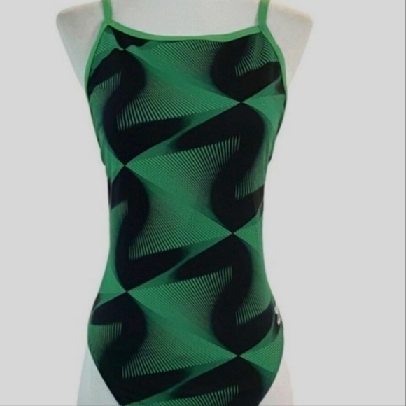 Speedo | Swim | Speedo Endurance Flyback Clovergreenblack Pattern One ...